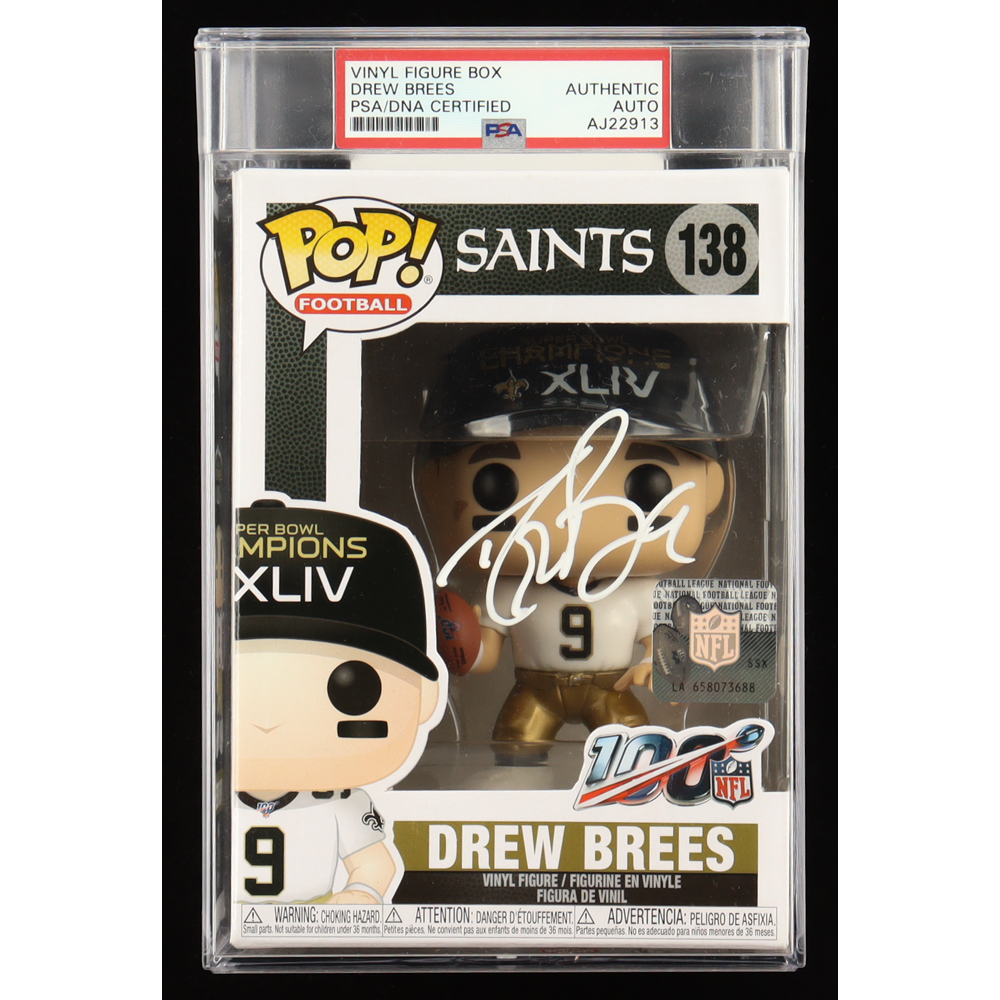 Drew Brees Signed Saints #138 Funko Pop! Vinyl Figure (PSA & Beckett ...