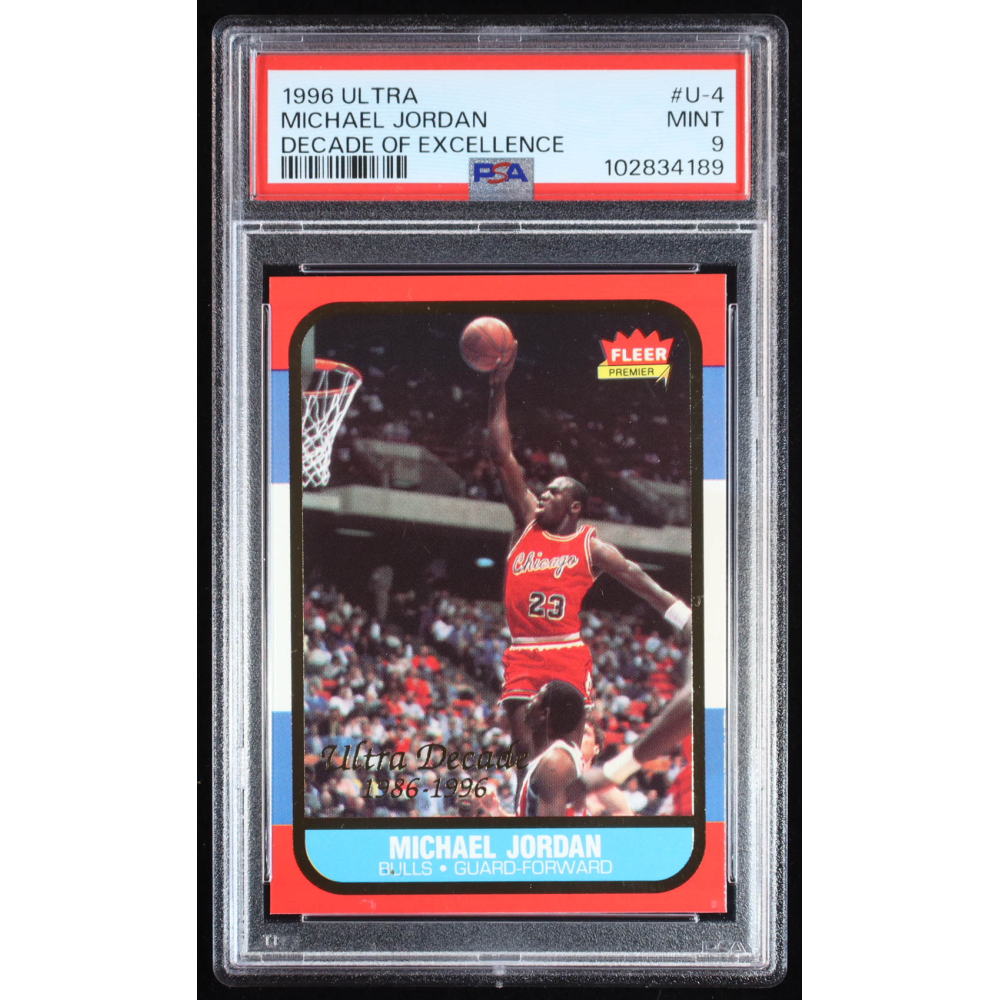 Michael Jordan 1996-97 Ultra Decade of Excellence #U4 (PSA 9 ...