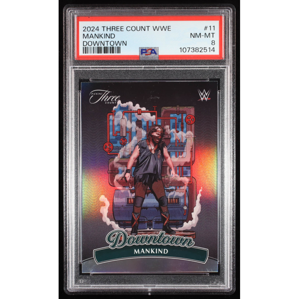 Mankind 2024 Panini Three Count WWE Downtown #11 (PSA 8) | Pristine Auction