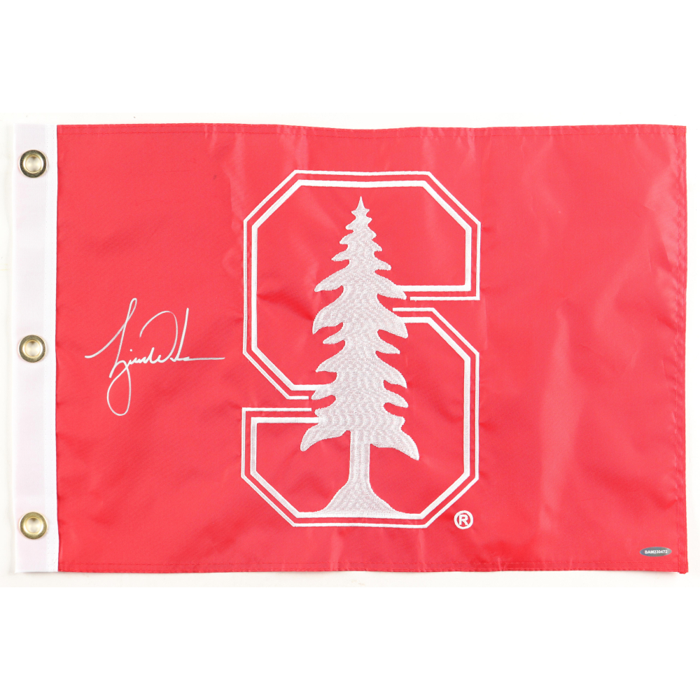 Tiger Woods Signed Stanford Cardinals Pin Flag (UDA) | Pristine Auction