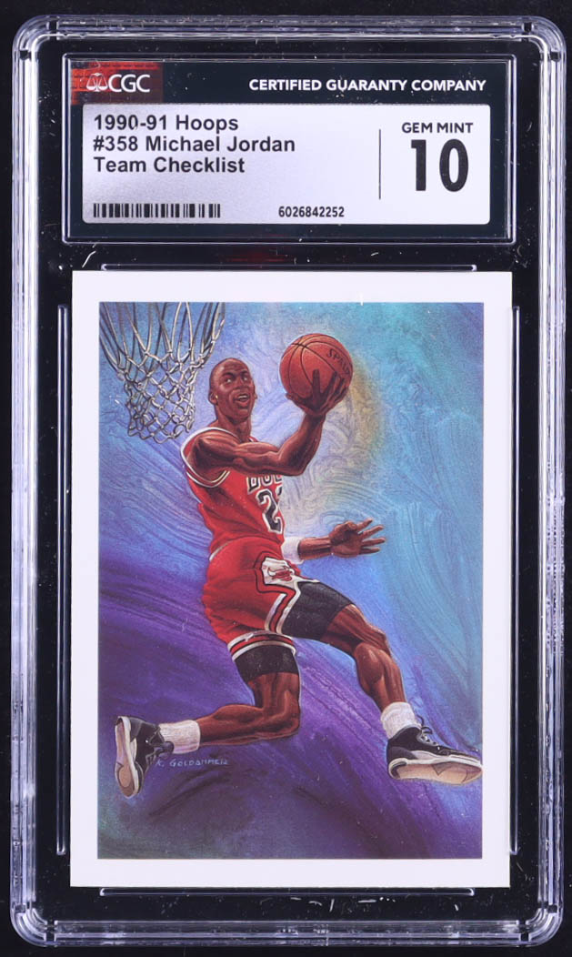 Michael Jordan 1990-91 Hoops #358 TC (CGC 10) | Pristine Auction