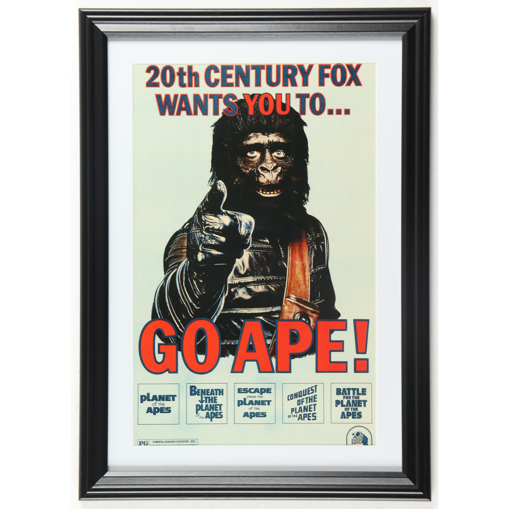 "20th Century Fox Wants You To... GO APE!" Custom Framed Movie Poster ...