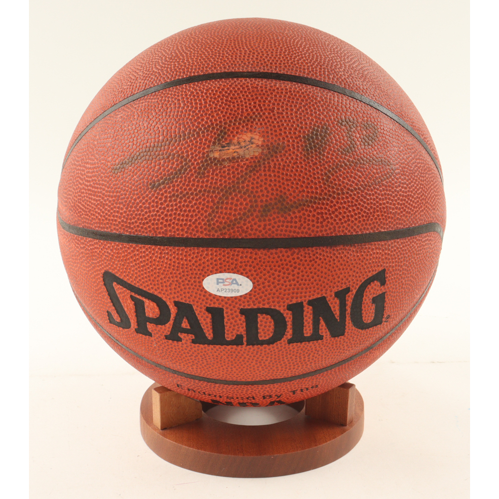 Shaquille O'Neal Signed NBA Basketball With Wooden Stand (PSA ...