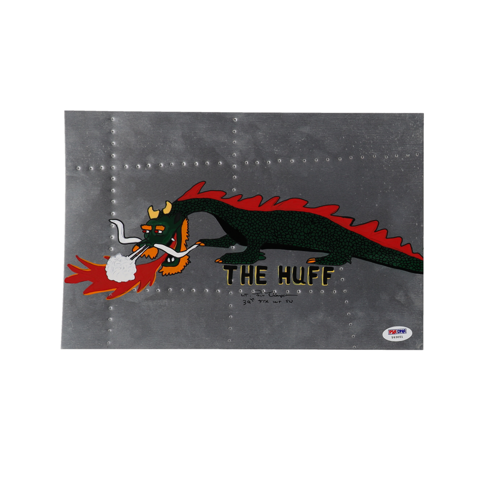 Jim Thompson Signed "The Huff" Original Nose Art F-86 (PSA) Korean War ...