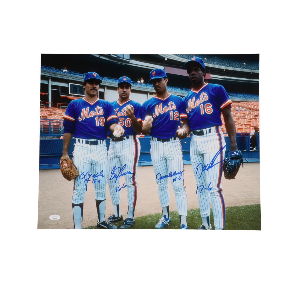 1986 Mets 16x20 Photo Signed by (4) with Dwight "Doc" Gooden, Ron ...
