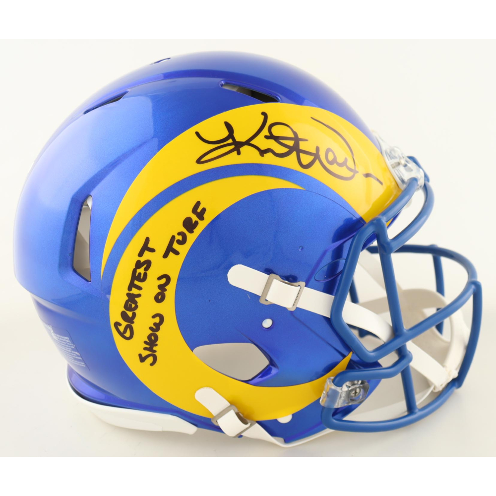 Kurt Warner Signed Rams Full-Size Authentic On-Field Speed Helmet ...