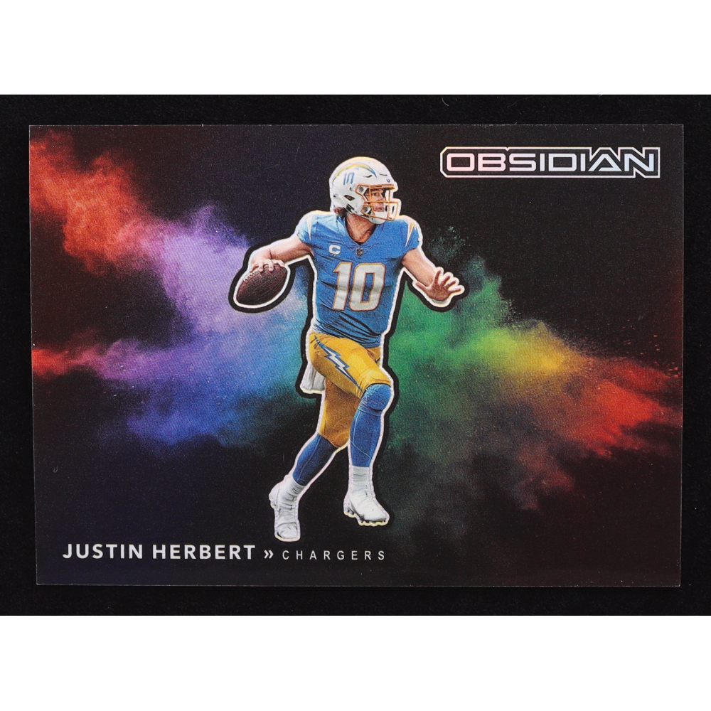 Justin Herbert 2022 Panini Obsidian Color Blast Black #15 | Pristine ...