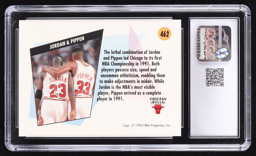 Michael Jordan / Scottie Pippen 1991-92 SkyBox #462 (CGC 10) | Pristine ...