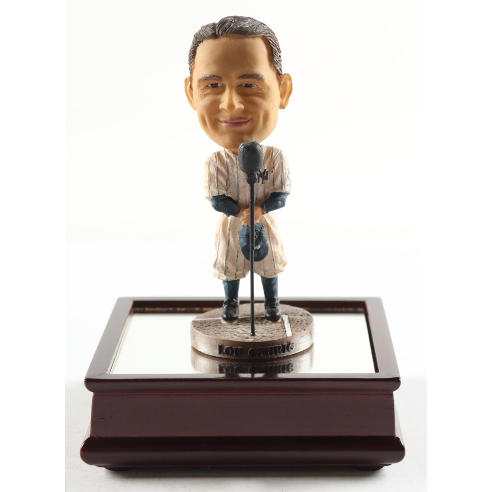 Lou Gehrig Signed Yankees Figurine with Stand | Pristine Auction