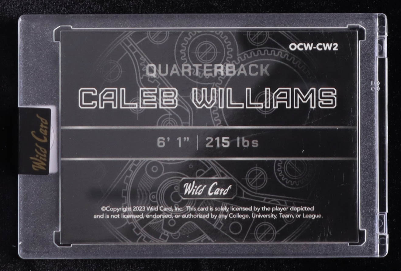 Caleb Williams 2023 Wild Card QB1 On the Clock White Circles #OCWCW2 RC #7/8 | Pristine Auction