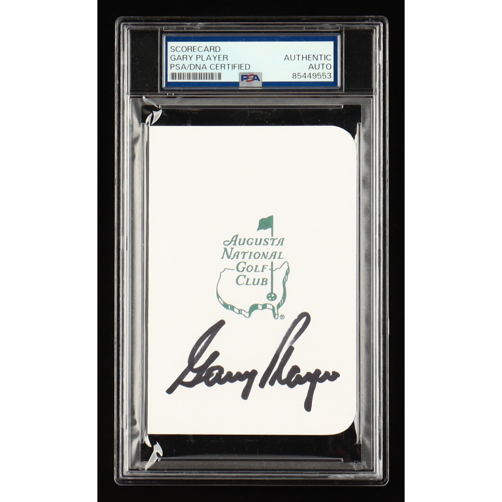Gary Player Signed Augusta National Golf Club The Masters Scorecard ...