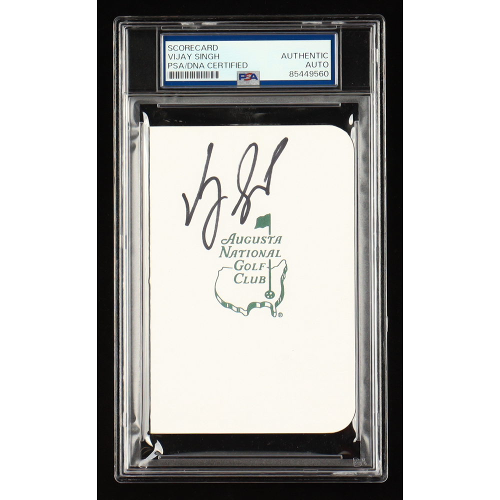 Vijay Singh Signed Augusta National Golf Club The Masters Scorecard ...