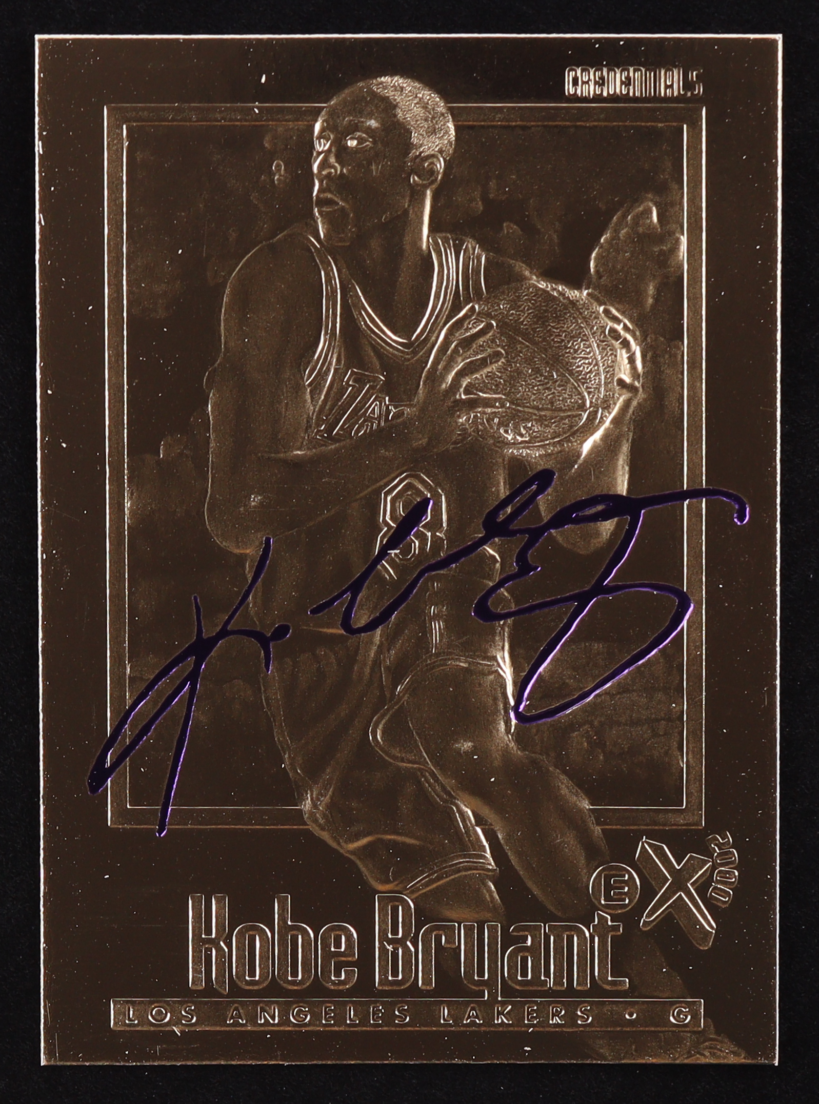 Kobe Bryant 1996-97 E-X2000 Purple Signature 23kt Gold RC #31866 ...