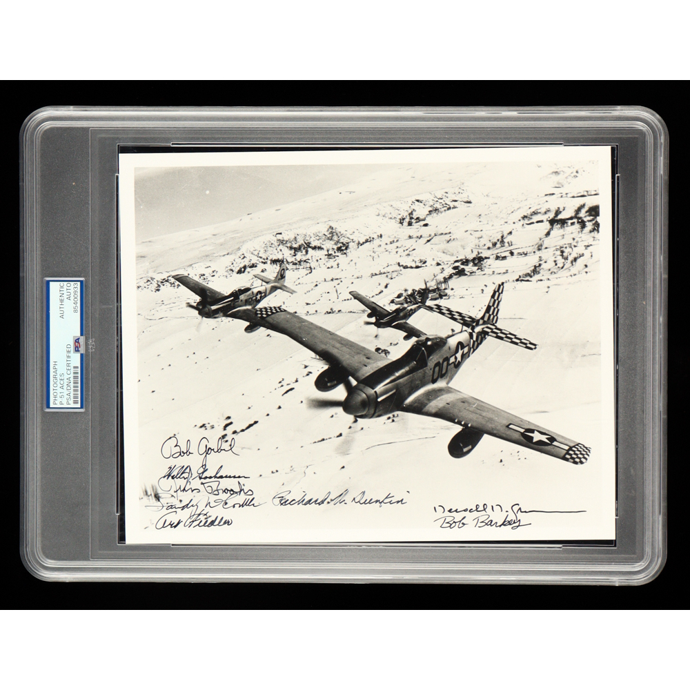 WWII P-51 Aces Multi Signed 8x10 Photograph x8 WWII Aces (PSA ...