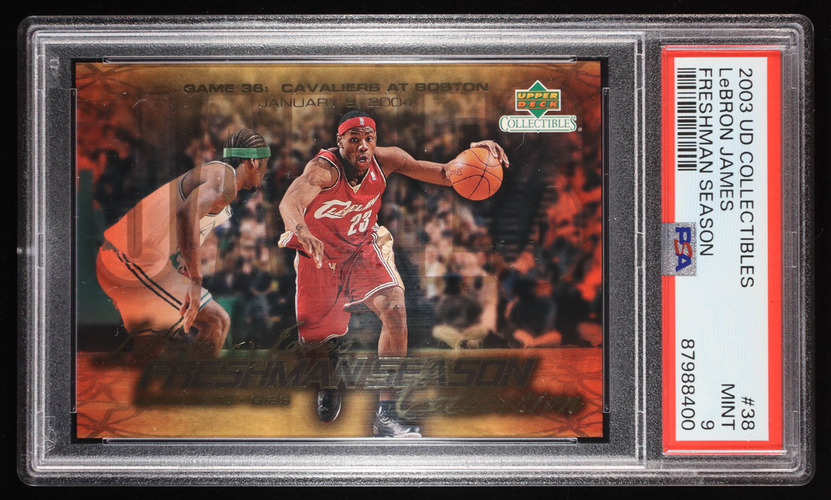 LeBron James 2004 Upper Deck LeBron James Freshman Season #38 (PSA 9 ...