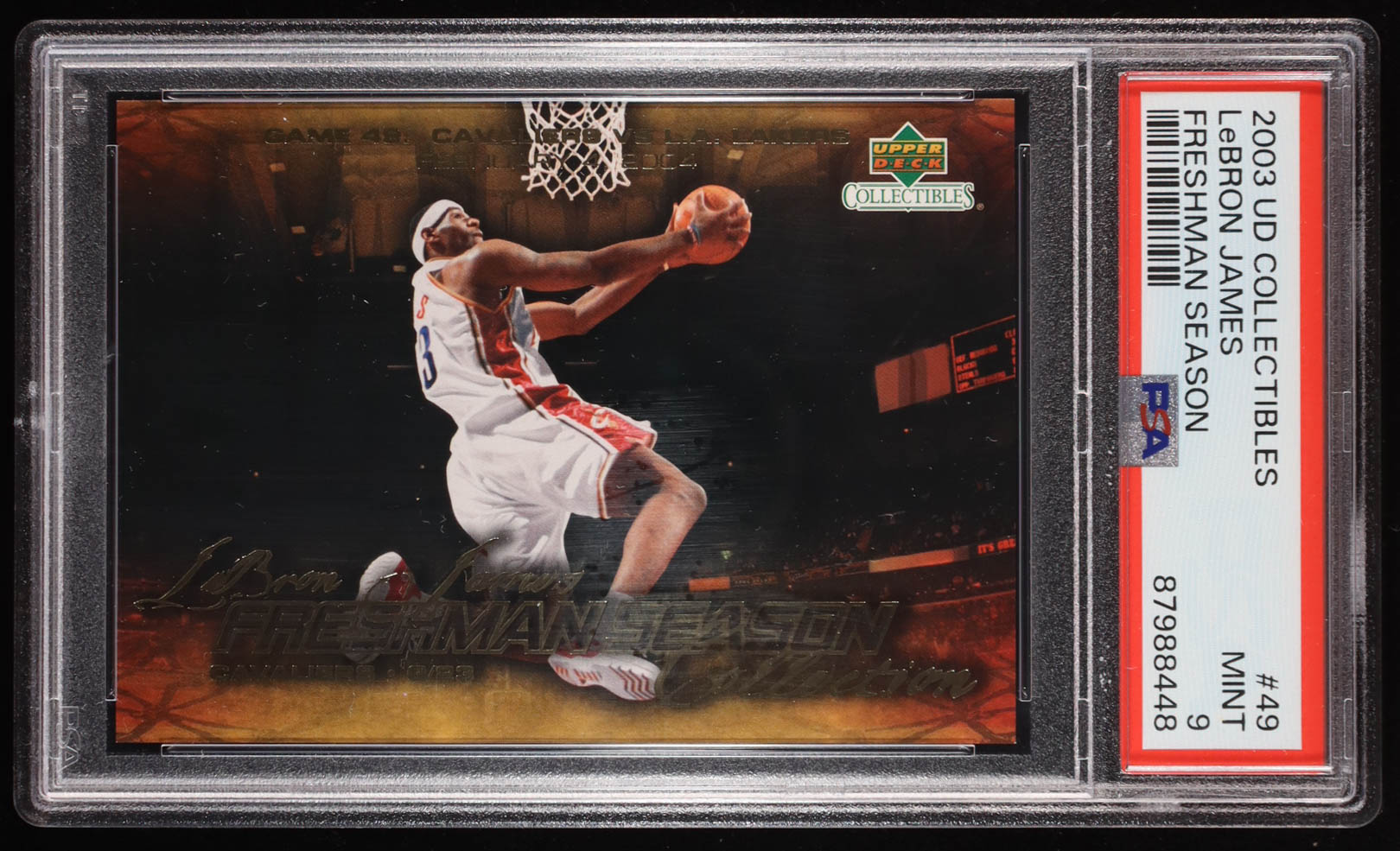 LeBron James 2004 Upper Deck LeBron James Freshman Season #49 (PSA 9 ...