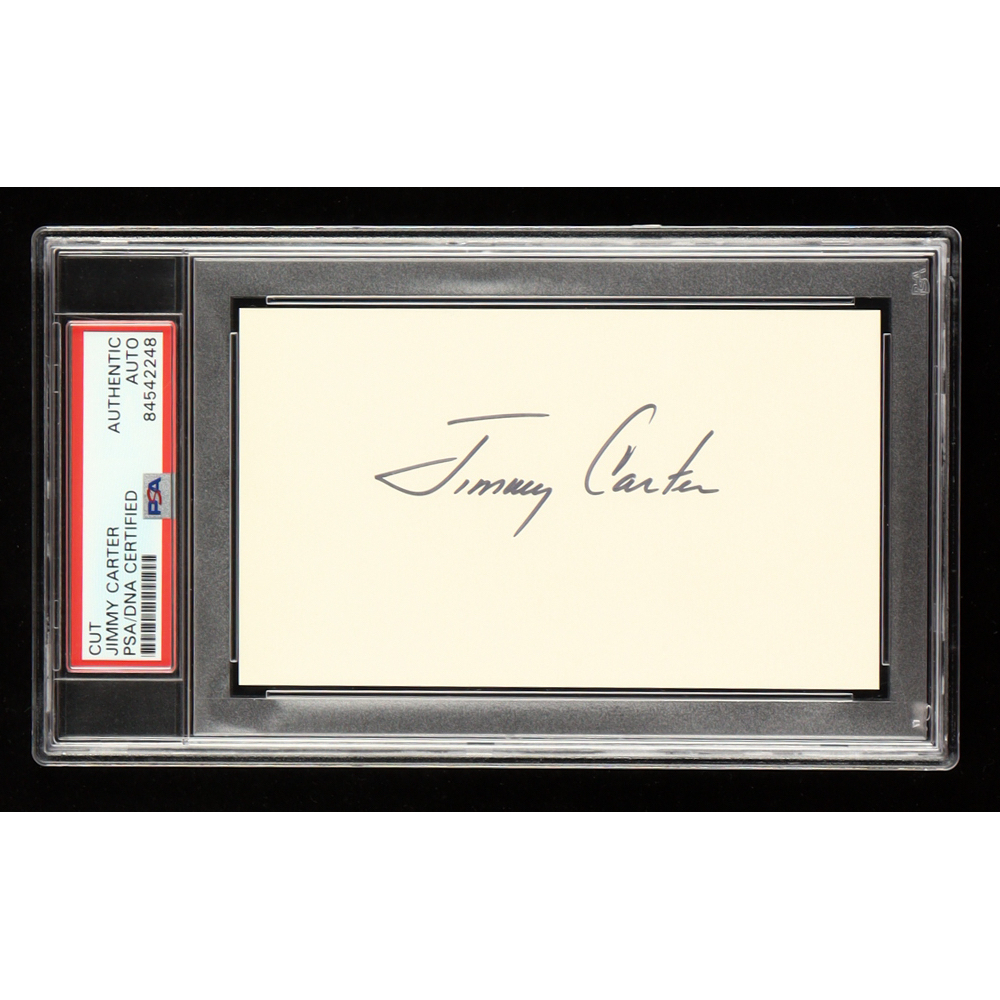 Jimmy Carter Signed Cut Signature POTUS 39 RARE Full Signature (PSA ...