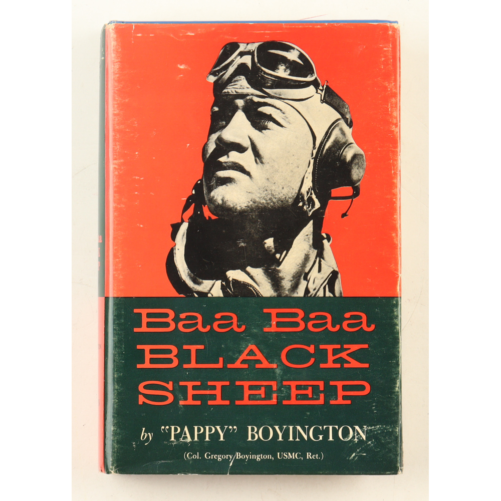 Pappy Boyington Signed "Baa Baa Black Sheep" Hardcover Book (PSA ...
