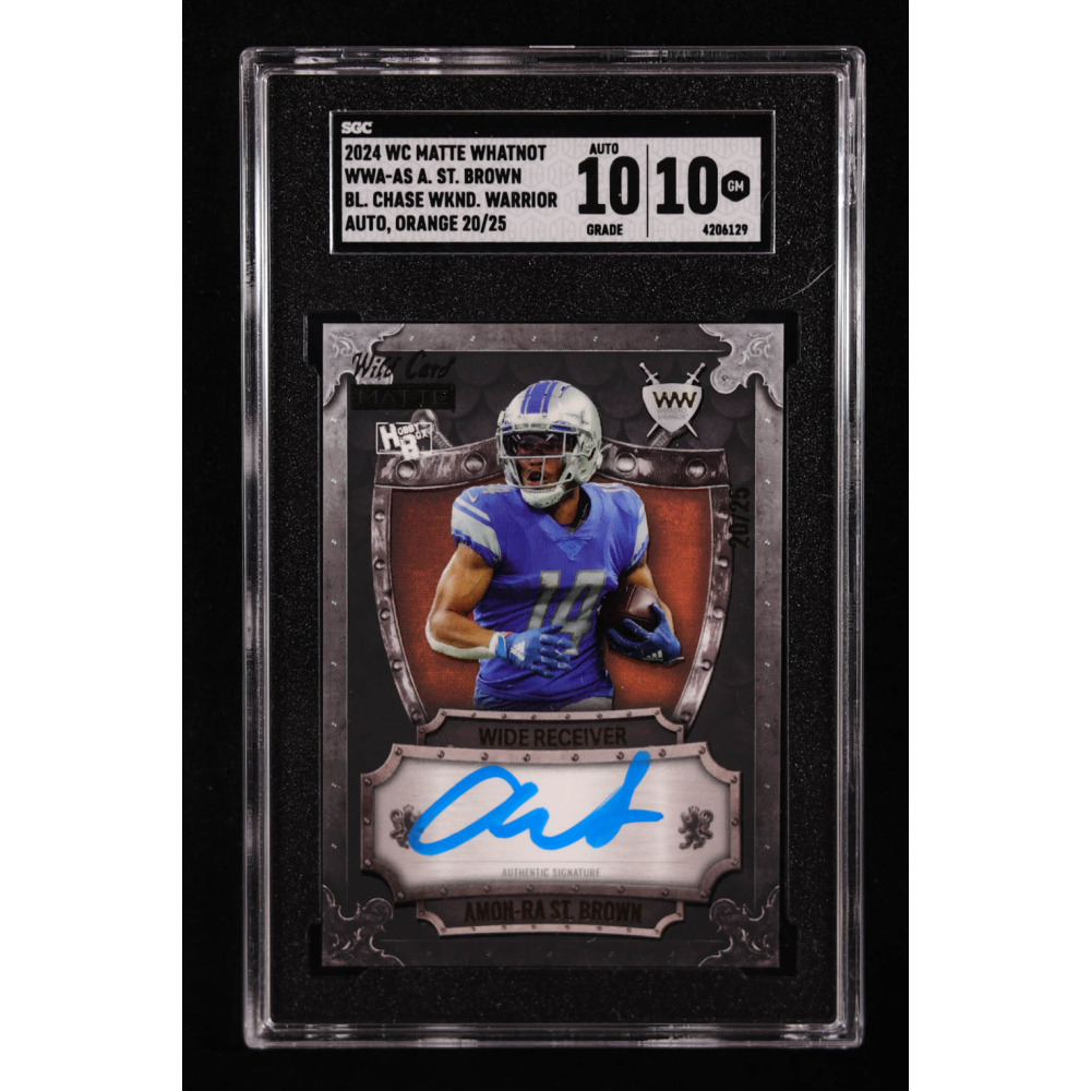 Amon-Ra St. Brown 2024 Wild Card Matte WhatNot Blue Chase Weekend ...
