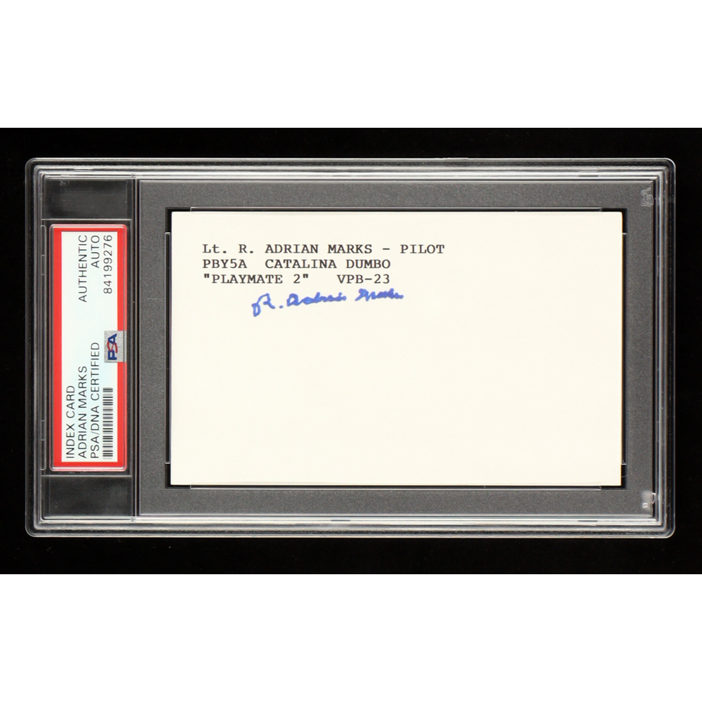 Lt. Adrian Marks Signed Cut (PSA) | Pristine Auction