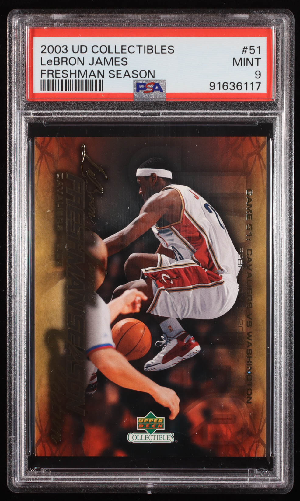 LeBron James 2004 Upper Deck LeBron James Freshman Season #51 (PSA 9 ...