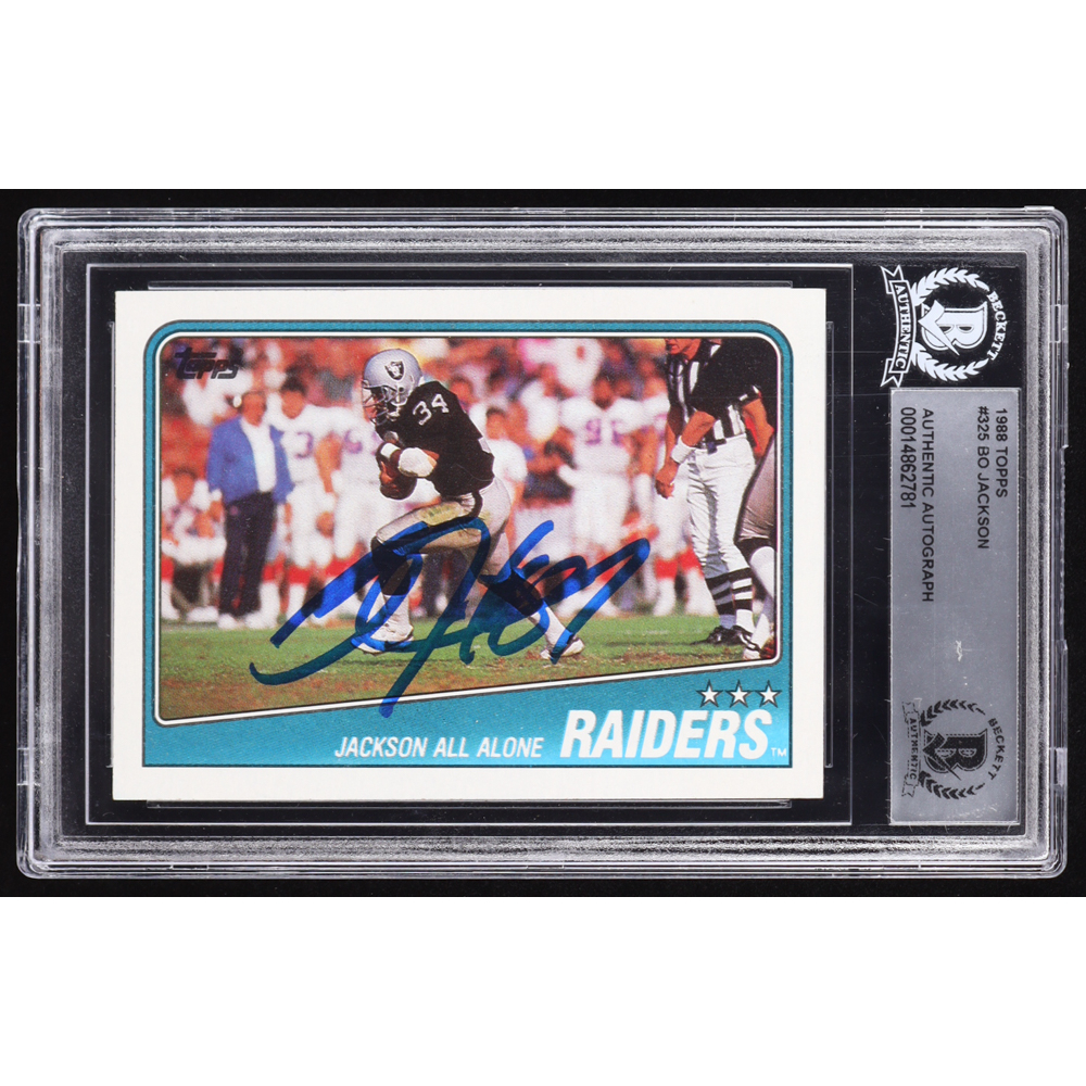 Bo Jackson Signed 1988 Topps Bo Jackson All Alone #325 (Beckett ...