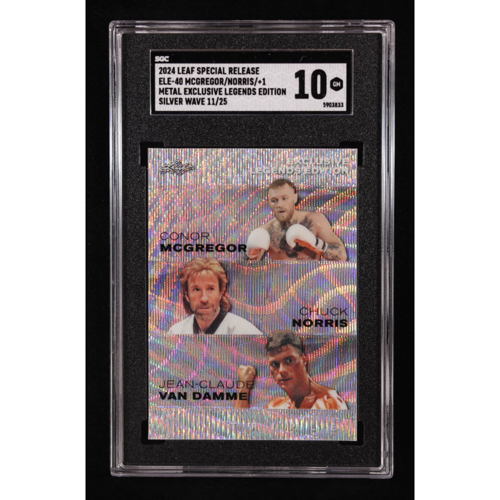 Conor McGregor / Chuck Norris / Jean Claude Van Damme 2024 Leaf Special ...