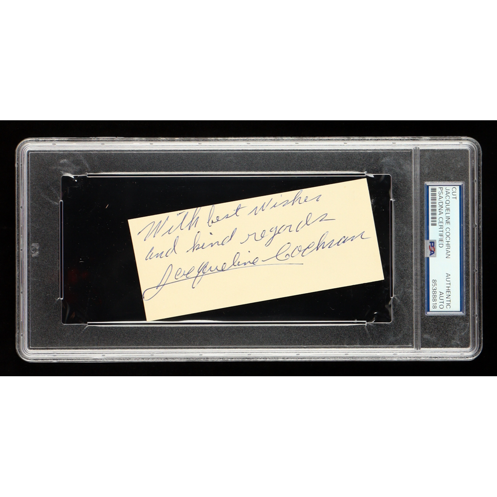 Jacqueline Cochran Signed Cut Signature (PSA) WWII WASP Pilots Director ...