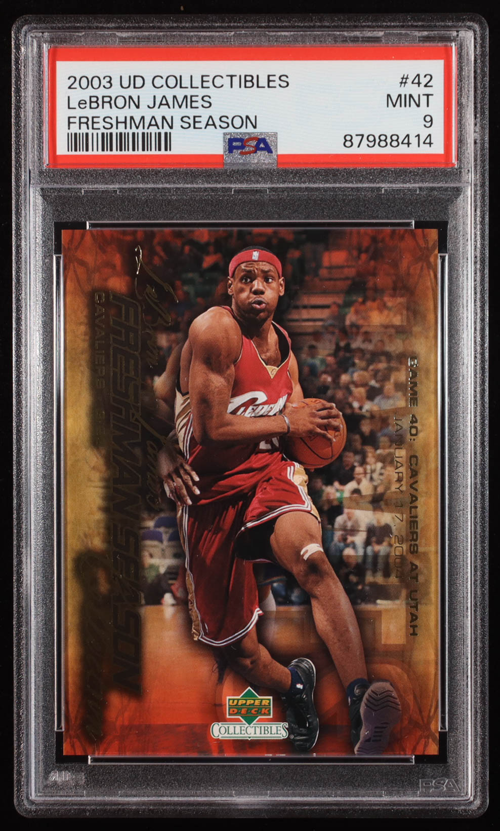LeBron James 2004 Upper Deck LeBron James Freshman Season #42 (PSA 9 ...
