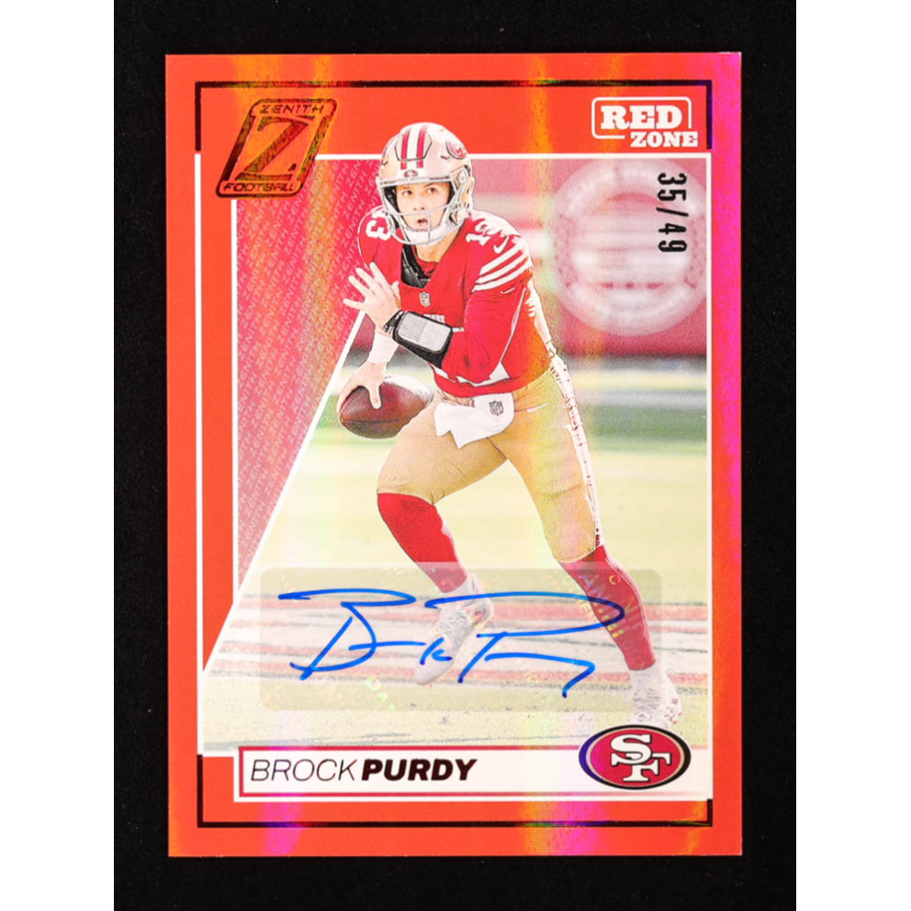 Brock Purdy 2024 Zenith Red Zone Autographs Red #87 #35/49 | Pristine ...