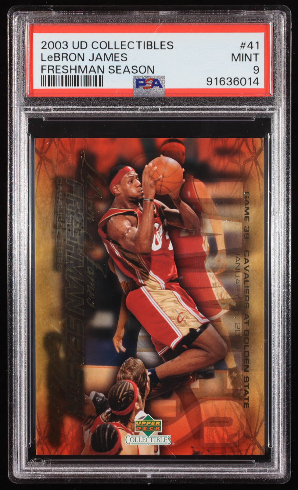 LeBron James 2004 Upper Deck LeBron James Freshman Season #41 (PSA 9 ...