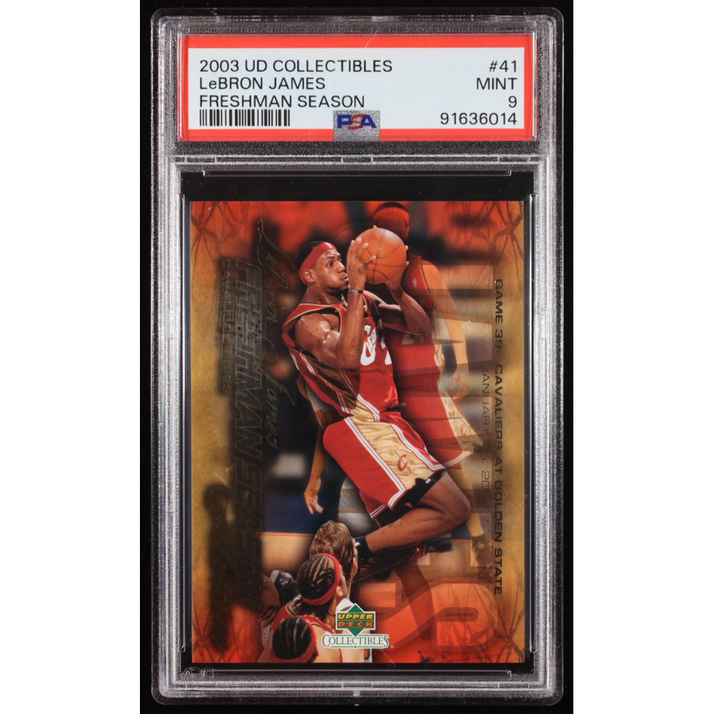 LeBron James 2004 Upper Deck LeBron James Freshman Season #41 (PSA 9 ...