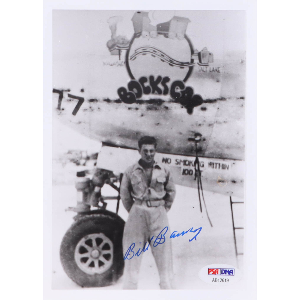 William Barney Signed 5x7 Photograph (PSA) WWII Bockscar Radar Operator ...