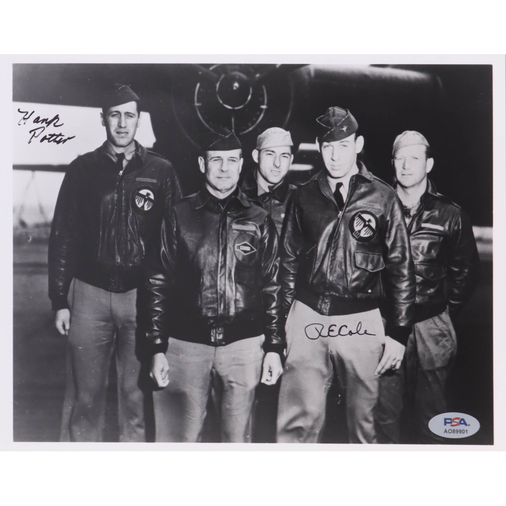 Richard E. Cole & Hank Potter Signed WWII 8x10 Photo Doolitle Raiders ...