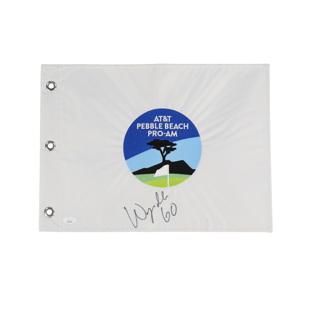 Wyndham Clark Signed AT&T Pebble Beach Pro-Am Golf Pin Flag Inscribed ...