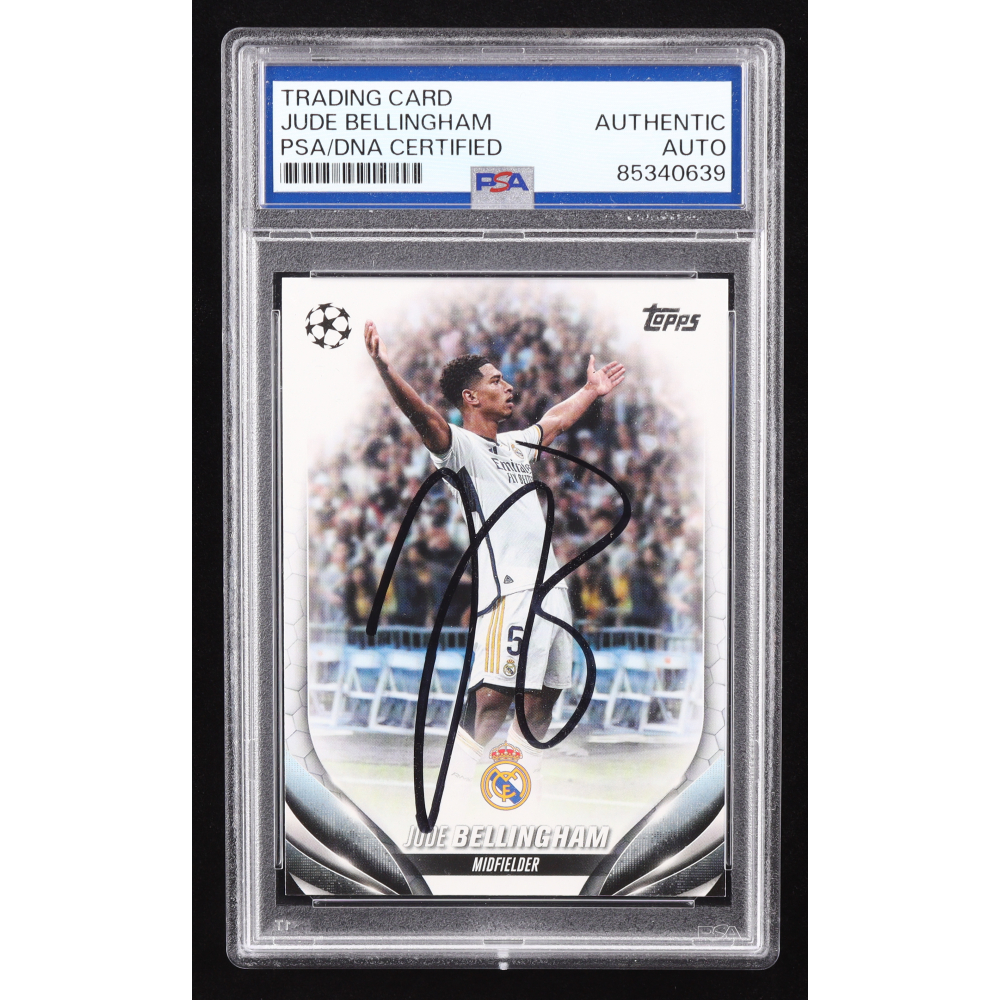 Jude Bellingham Signed 2023-24 Topps UEFA Club Competitions #112 (PSA ...