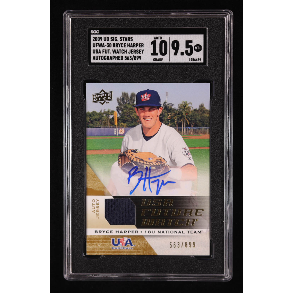 Bryce Harper 2009 Upper Deck Signature Stars USA Future Watch Jersey ...