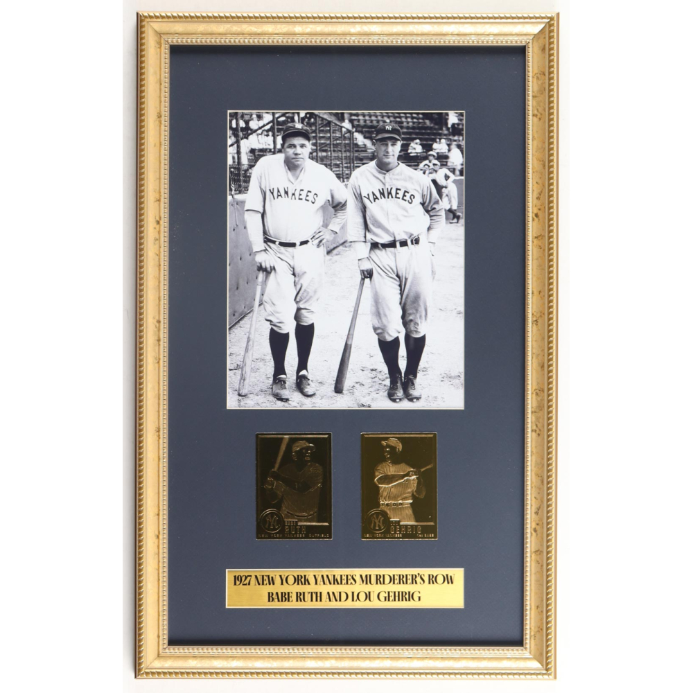 "1927 Yankees Murderer's Row" Custom Framed Photo with Set of (2 ...