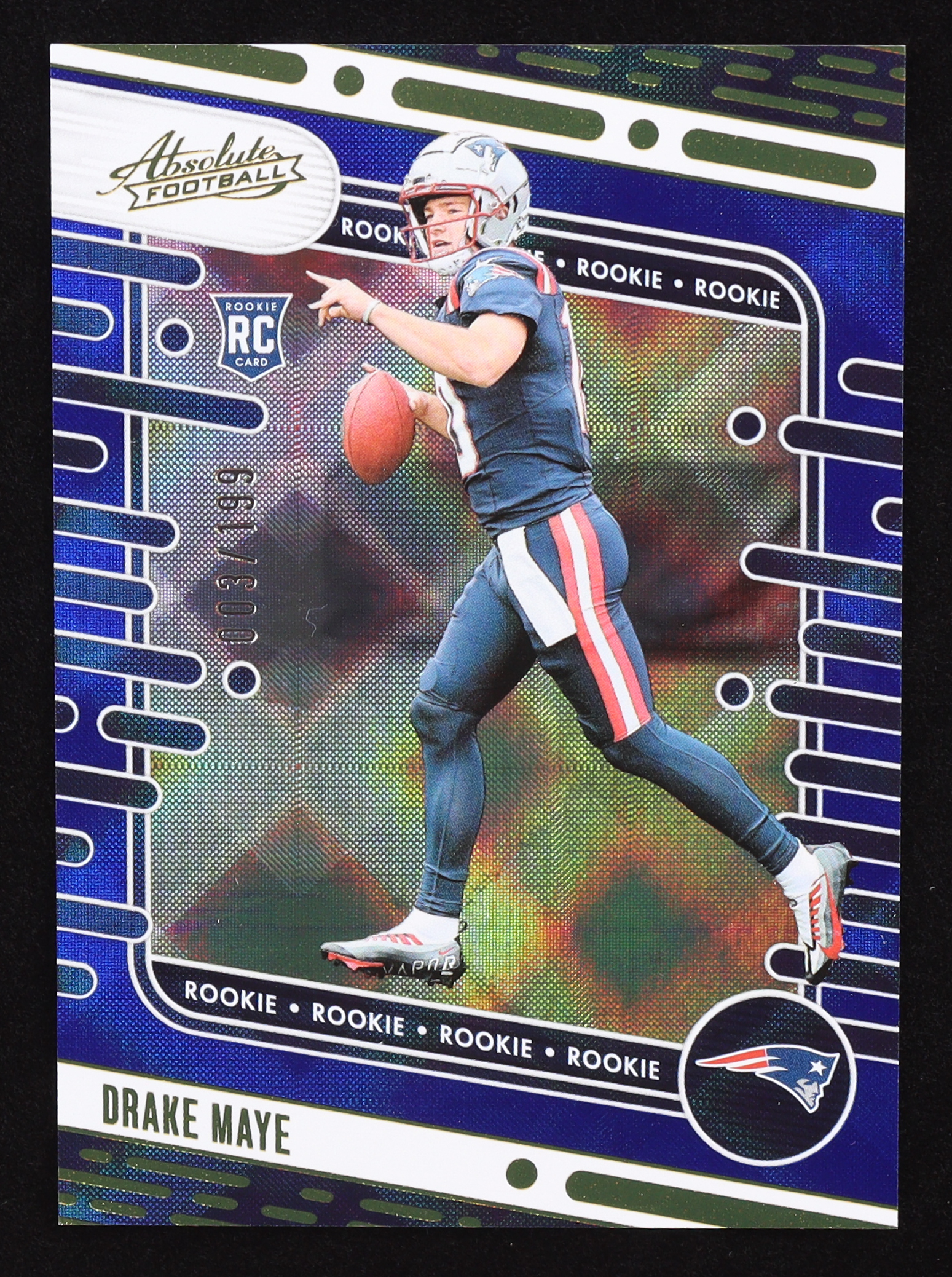 Drake Maye 2024 Absolute Blue Diamonds #103 RC #003/199 | Pristine Auction