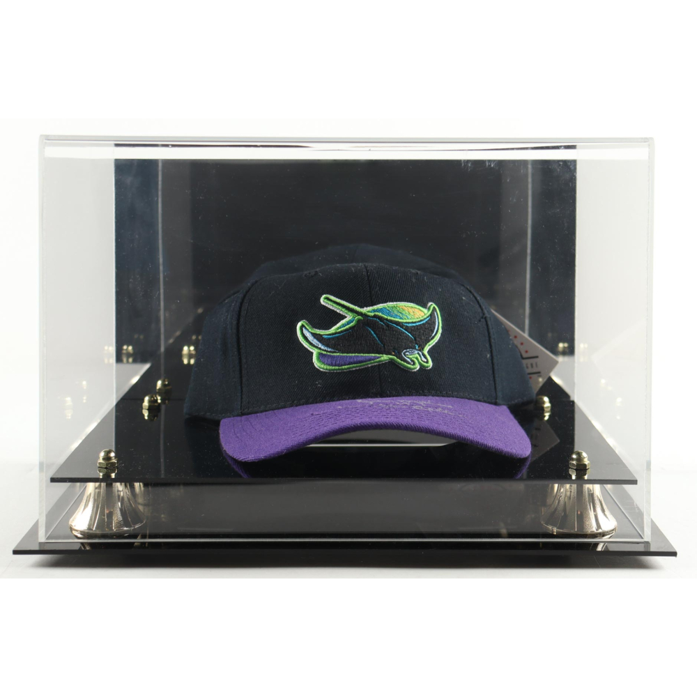 Jim Morris Signed Rays Adjustable Hat With Display Case Inscribed "The ...