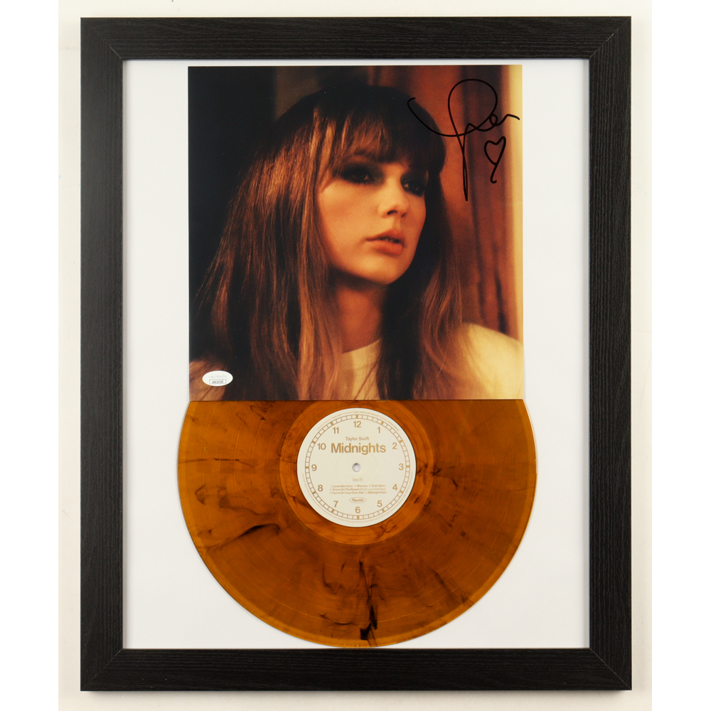 Taylor Swift Signed Custom Framed "Midnights" Vinyl Record Album Insert ...