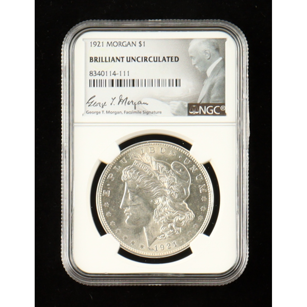 1921 Morgan Silver Dollar - George T. Morgan Signature Label (NGC ...