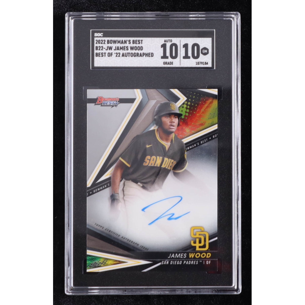 James Wood 2022 Bowman's Best Best of '22 Autographs #B22JW RC (SGC 10 ...