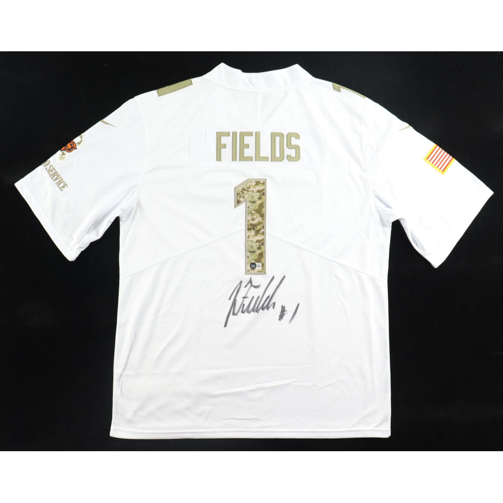Justin Fields Signed Bears Nike Authentic Jersey (Beckett) | Pristine ...