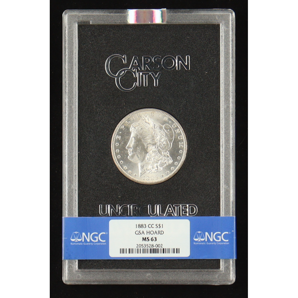 1883-CC Morgan Silver $1 Dollar - Carson City - GSA Hoard (NGC MS63) | Pristine Auction
