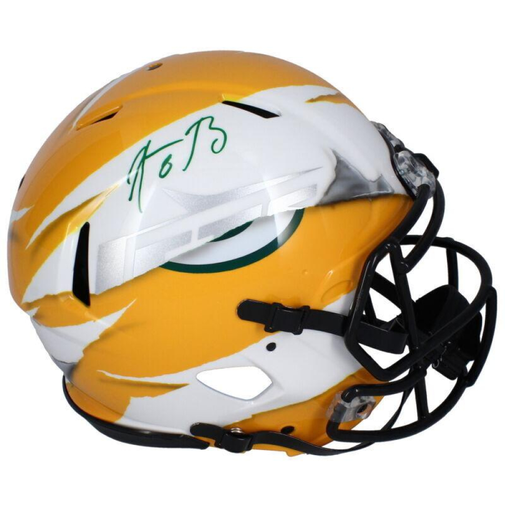 Aaron Rodger Signed Packers / Jets Full-Size Authentic On-Field ECC ...