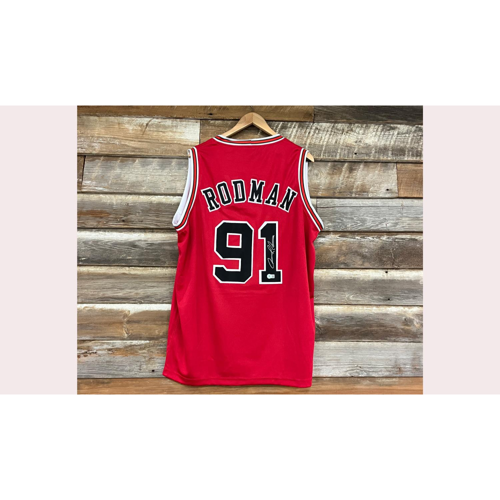 Chicago Bulls #91 Dennis Rodman Signed Jersey (Beckett) | Pristine Auction