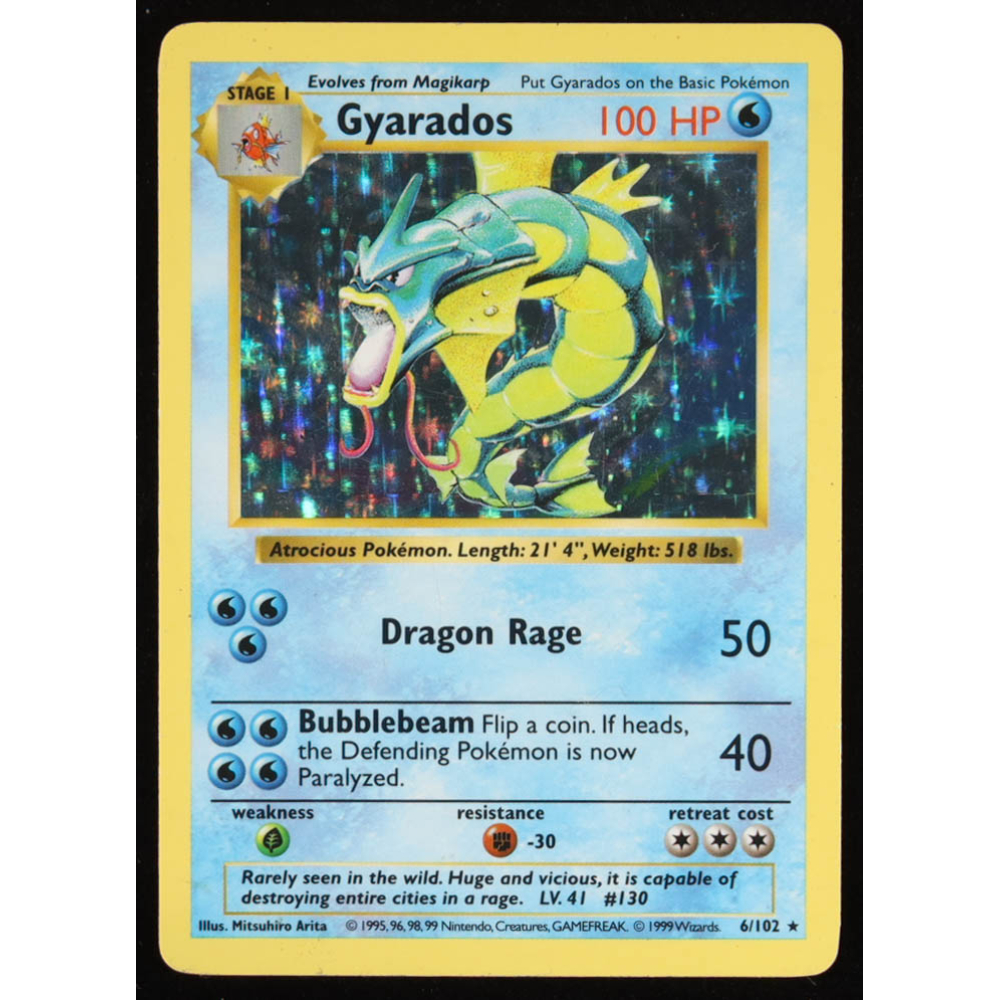 Gyarados 1999 Pokemon Base Shadowless #6 HOLO | Pristine Auction