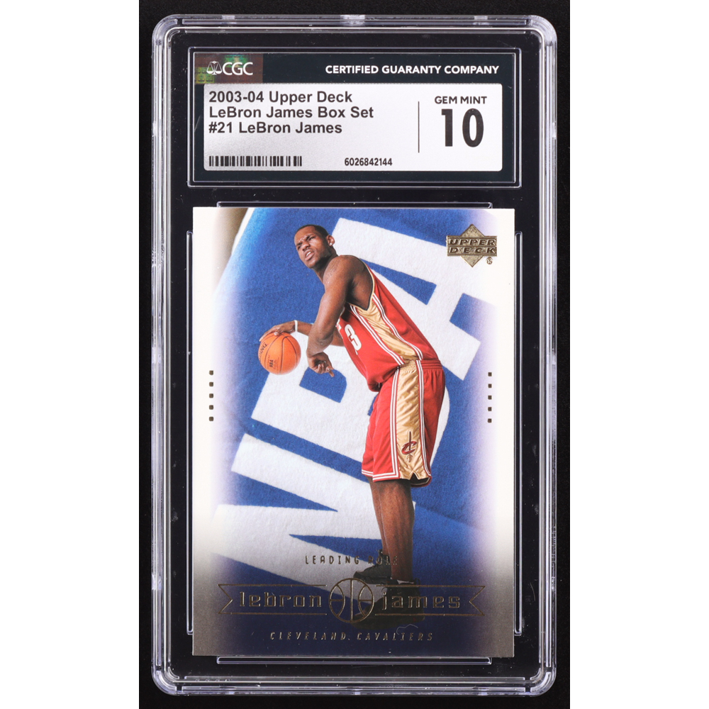 LeBron James 2003-04 Upper Deck LeBron James Box Set #21 RC (CGC 10 ...