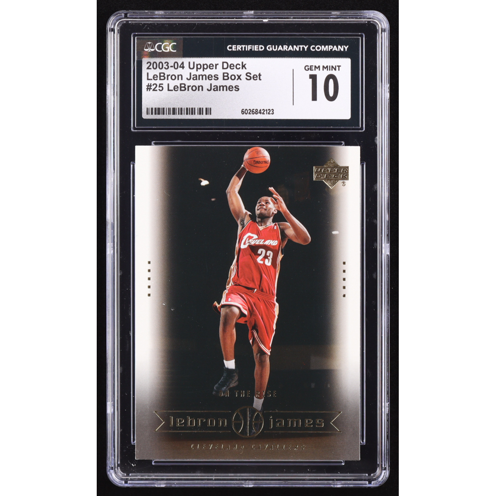 LeBron James 2003-04 Upper Deck LeBron James Box Set #25 RC (CGC 10 ...